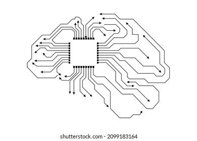 Circle Microcircuit Microcircuit Background Microprocessor Electronic Stock Vector Royalty Free
