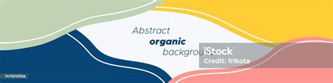 추상 유기 물결 모양 배경 손으로 그린 생생한 색상 수평 배너 뉴스 레터 웹 헤더 소셜 미디어 게시물 프로모션 배너 벡터 일러스트 레이 션 평면 디자인 3월에 대한 스톡