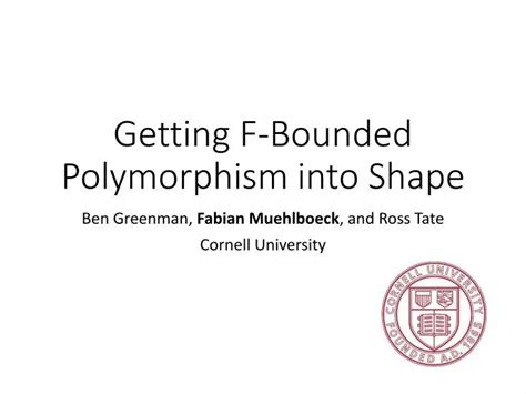 Ppt Getting F Bounded Polymorphism Into Shape Powerpoint Presentation Id5341571
