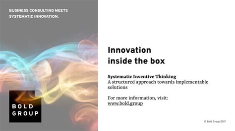 Systematic Inventive Thinking Sit Ppt