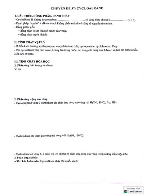 CĐ 37 Cycloalkane Pdf