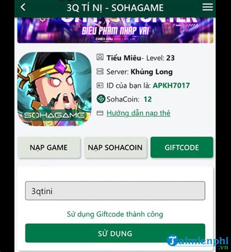 12 Code 3q Tí Nị Mới Nhất Tháng 9 2024 Nhận Knb Tướng Ssr