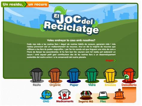 Juguem amb el reciclatge Educació infantil recursos TAC
