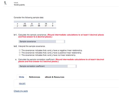 Solved Calculate The Sample Covariance Interpret The