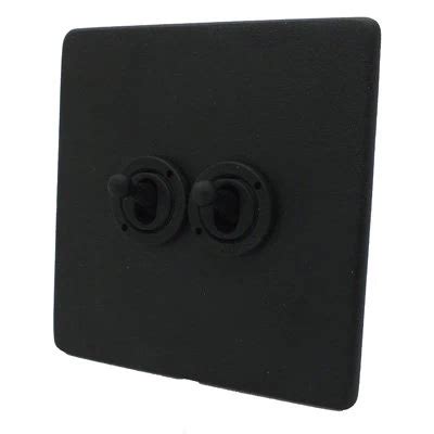 Textured Black Intermediate Toggle Switch And Toggle Switch Combination Sockets Switches