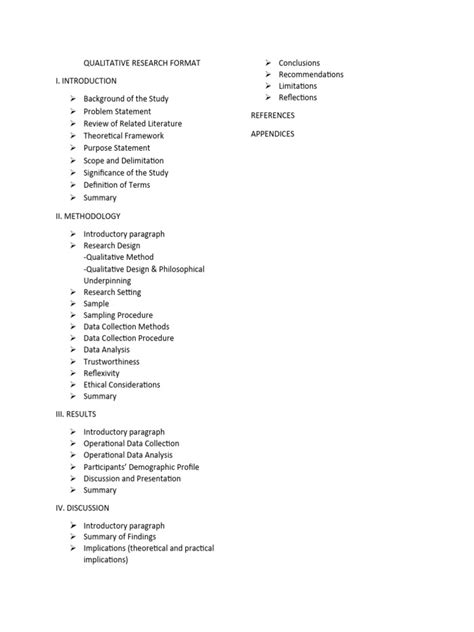 Qualitative Research Format 2023 Pdf