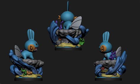 Pokemon Mudkip Figure Statue 3d Model 3d Printable Cgtrader