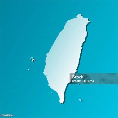 대만의 단순화 된 지도의 밝은 파란색 실루엣 벡터 고립 된 그림 아이콘 0명에 대한 스톡 벡터 아트 및 기타 이미지 0명