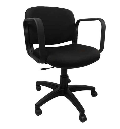 Silla Operativa Allegro Con Brazos En Tela Mini Color Negro