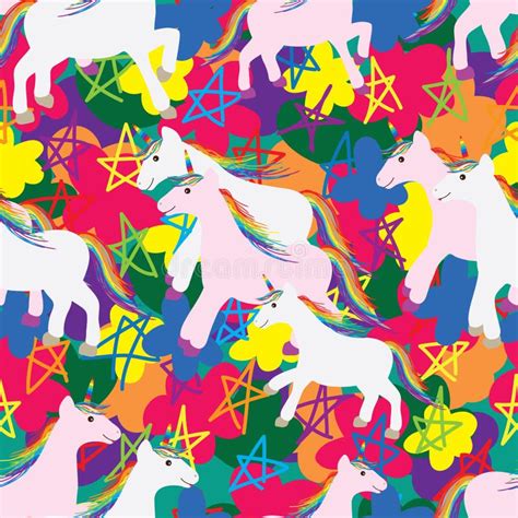Teste Padrão Sem Emenda Dos Pares Do Unicórnio Ilustração do Vetor Ilustração de quarto flor