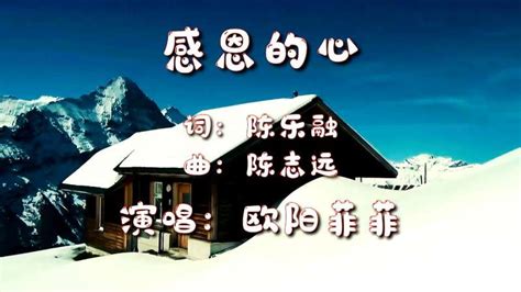 欧阳菲菲《感恩的心》音乐流行音乐好看视频