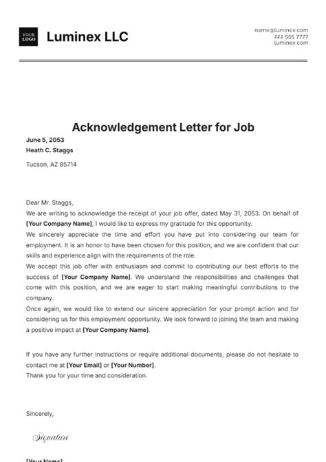 Free Acknowledgement Letter For Passport Template To Edit Online