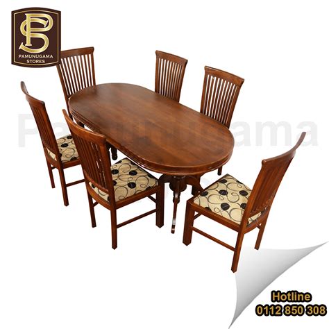6×3 Oval Teak Table Pamunugama Stores