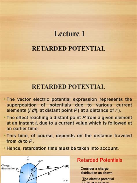 Understanding Retarded Potentials In Electrodynamics Pdf Antenna