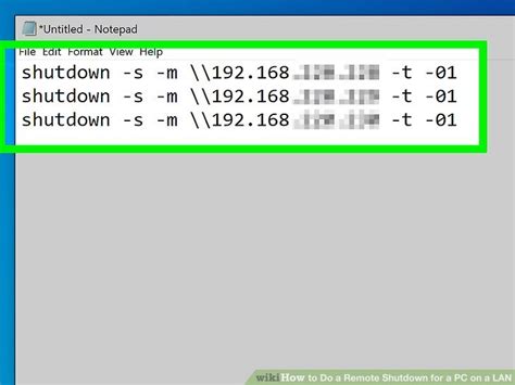 How To Do A Remote Shutdown For A Pc On A Lan With Pictures