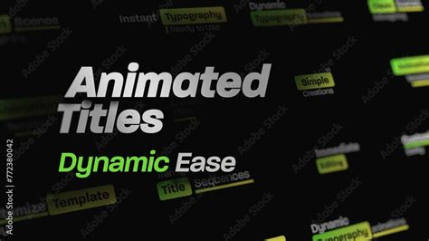 Dynamic Ease Text Animation Layouts Stock Template Adobe Stock