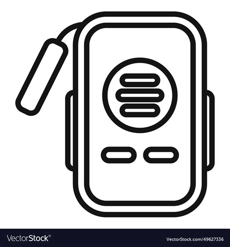 Data Wearable Tracker Icon Outline System Vector Image