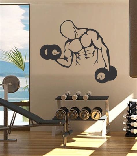 Adesivo Parede Academia Fitness Musculação Crossfit 90x110cm R 53 00