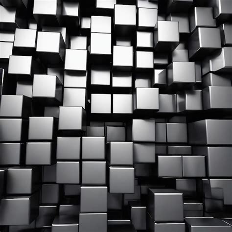 Premium Photo 3d Rendering Black Cube Abstract Background