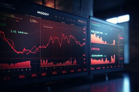 Premium Photo Moody Financial Chart Depicting The Stock Generative Ai