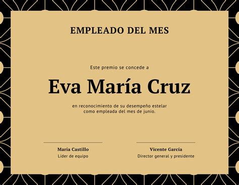 Plantillas De Certificados De Empleado Del Mes Gratis Canva