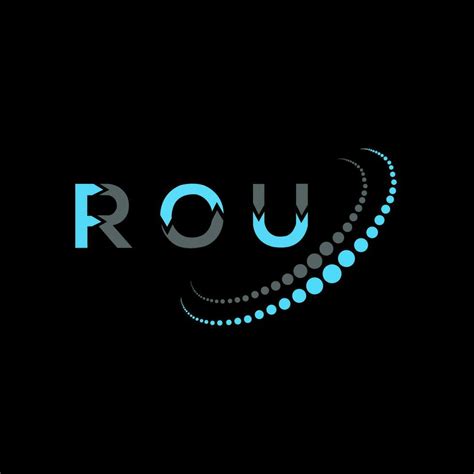 Rou Letter Logo Creative Design Rou Unique Design Vector Art