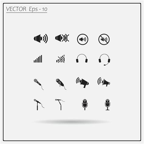 Premium Vector Microphone Icons Set