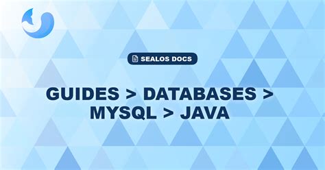 guides databases mysql java sealos docs