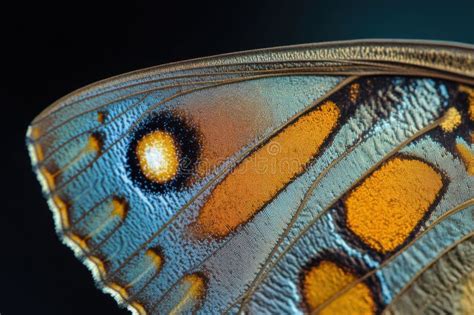 Close Up View Of Vibrant Butterfly Wings Showcasing Intricate Patterns