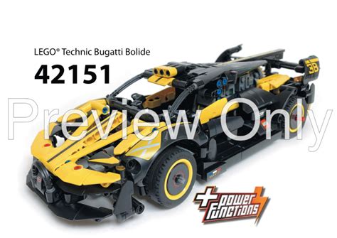 Lego Moc 42151 Bugatti Bolide Rc Mod For Power Function Motors By Otrans Rebrickable Build