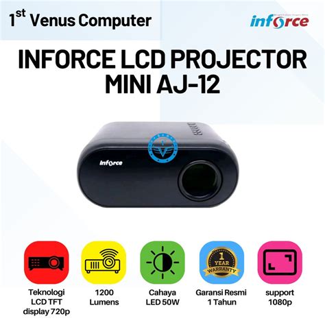 Jual LCD Projector INFORCE Mini AJ Proyektor AJ Portable PRJ INF Shopee Indonesia