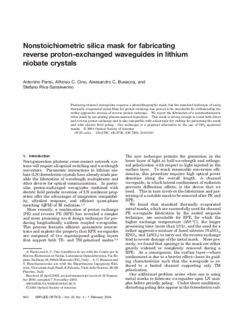 Pdf Nonstoichiometric Silica Mask For Fabricating Reverse Proton