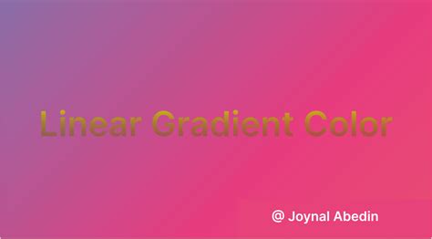 Linear Gradient In Swift Joynal Abedin