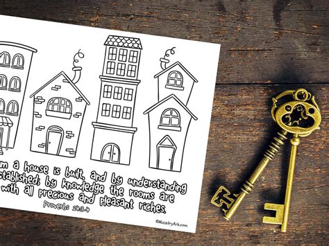 By Wisdom A House Is Built Printable Proverbs 243 4 • Ministryark