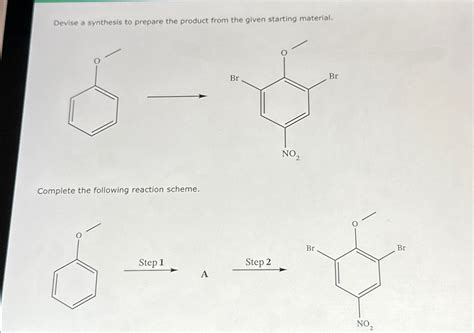 Devise A Synthesis To Prepare The Product From The