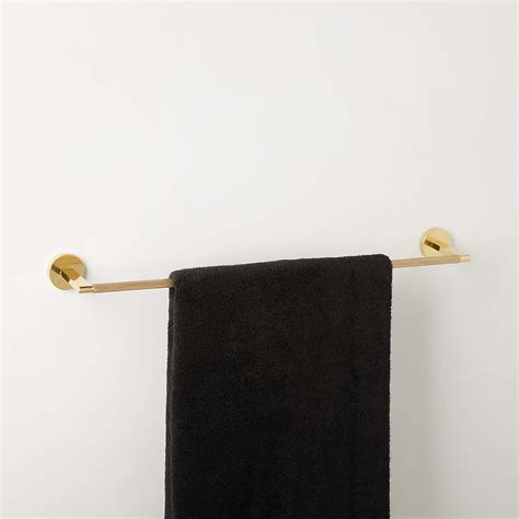 Nicolo Knurled Polished Unlacquered Brass Towel Bar 24 Reviews