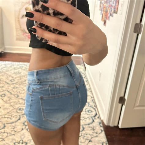 Light Blue Jean Shorts Size 3 Very Stretchy And Depop