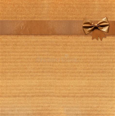 Paper Package Covered In Adhesive Tape With Decorative Bow Masking