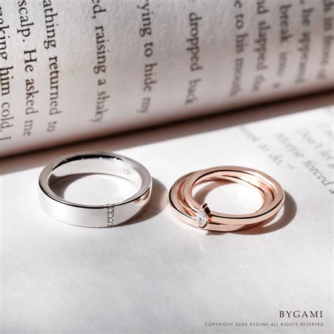 청담예물샵 바이가미 결혼반지 커플 반지 백금 반지