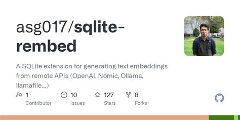 Github Asg Sqlite Rembed A Sqlite Extension For Generating Text