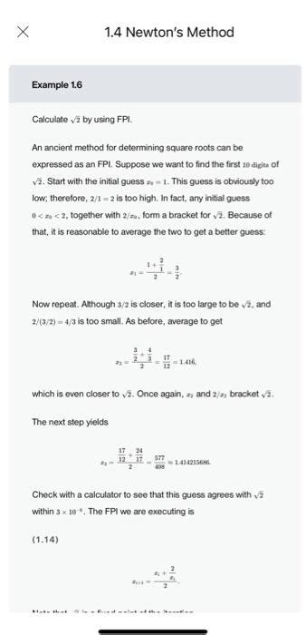 Solved Show That Applying Newton S Method To F X X A Chegg