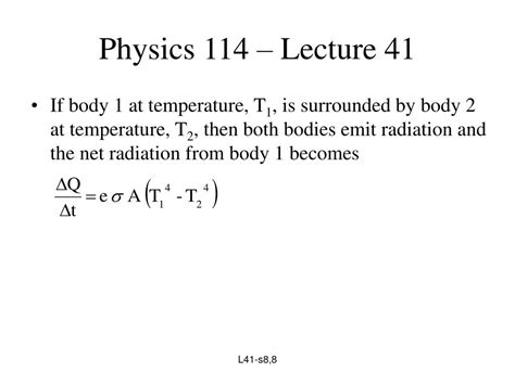 ppt physics 114 lecture 41 powerpoint presentation free download