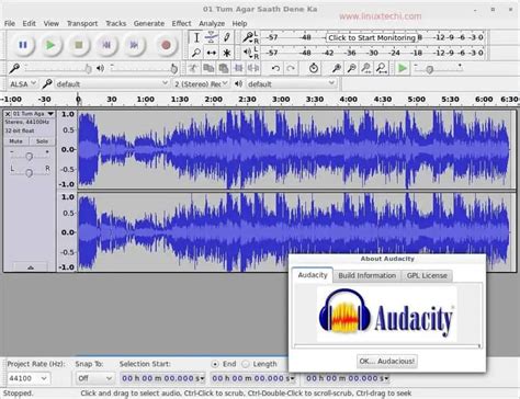 Audacity Audio Editor Linux Desktop