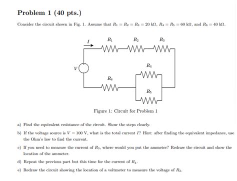 Solved Problem 1 40 Pts Consider The Circuit Shown In Chegg