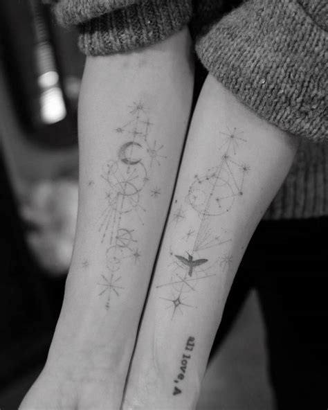 Single Needle Geometric Tattoo Located On Olivia
