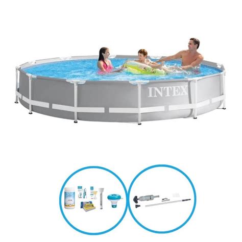 Intex Piscine Prism Frame 366x76 Cm Bundle De Piscine Leroy Merlin