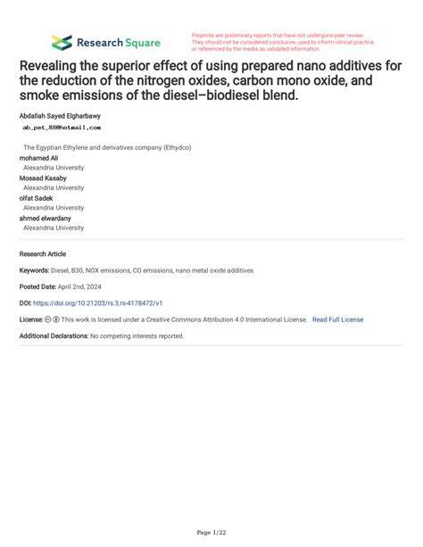 Pdf Revealing The Superior Effect Of Using Prepared Nano Additives