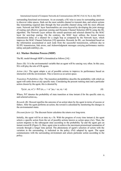 cross layering using reinforcement learning in cognitive radio based