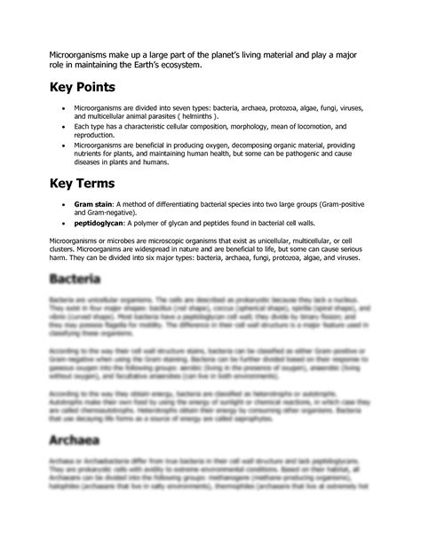 SOLUTION Types Of Microorganisms Studypool