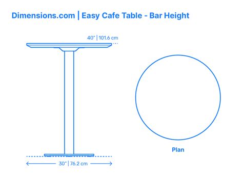 Bar Tables Dimensions And Drawings